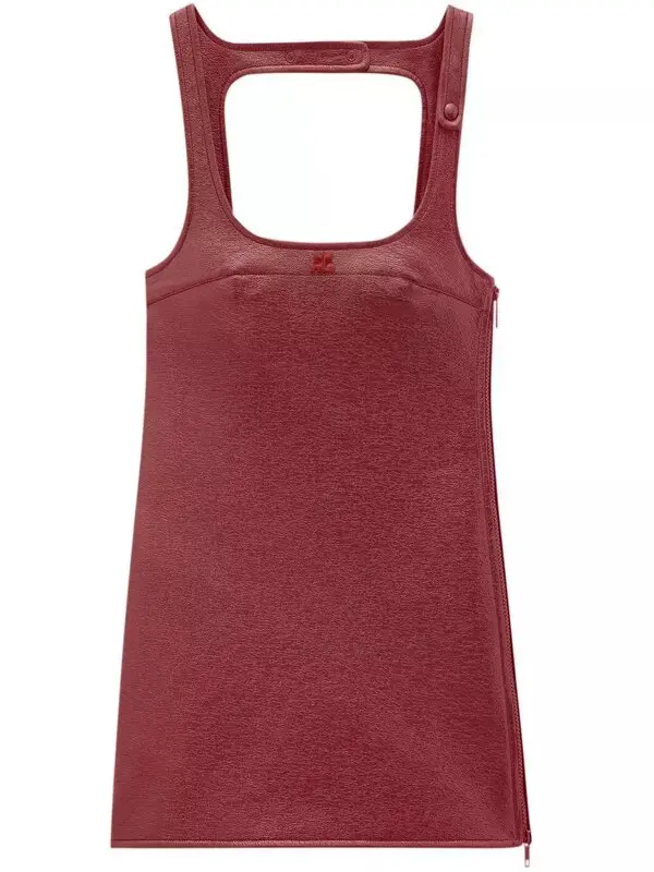 COURREGES Re-edition Vinyl Mini Dress - Red
