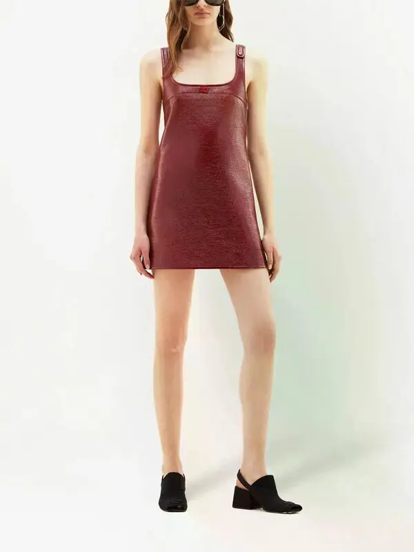COURREGES Re-edition Vinyl Mini Dress - Red