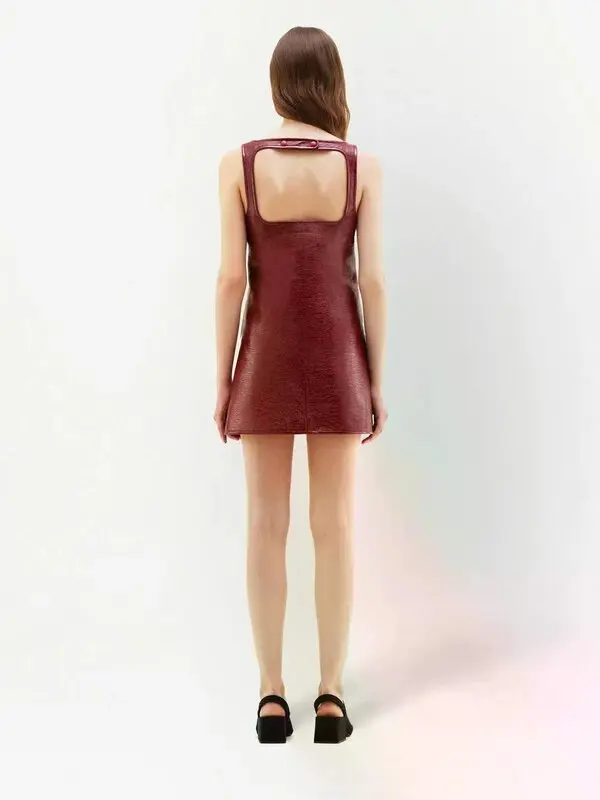 COURREGES Re-edition Vinyl Mini Dress - Red