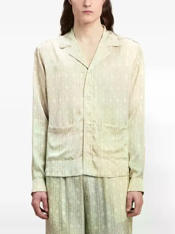 Palm Angels Monogram-pattern Cotton Shirt
