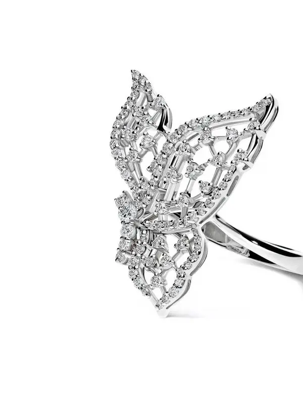 LEO PIZZO 18kt White Gold Light Wings Ring