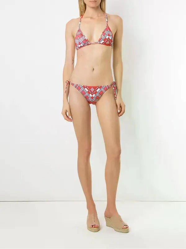 AMIR SLAMA Printed Triangle Bikini Set
