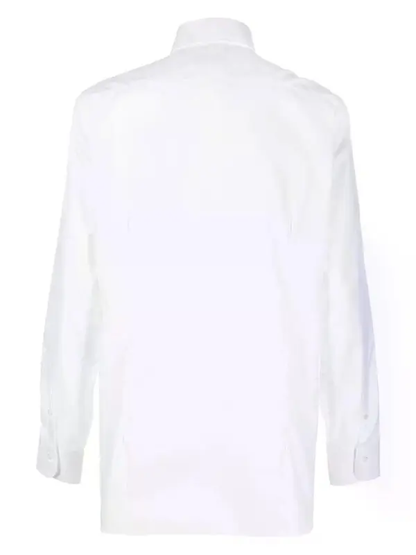 BARBA NAPOLI Cutaway-collar Cotton Shirt - White