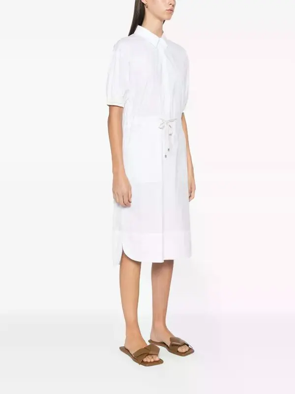 Lorena Antoniazzi Cotton Blend Pinstripe Shirt Dress