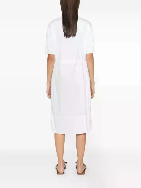 Lorena Antoniazzi Cotton Blend Pinstripe Shirt Dress