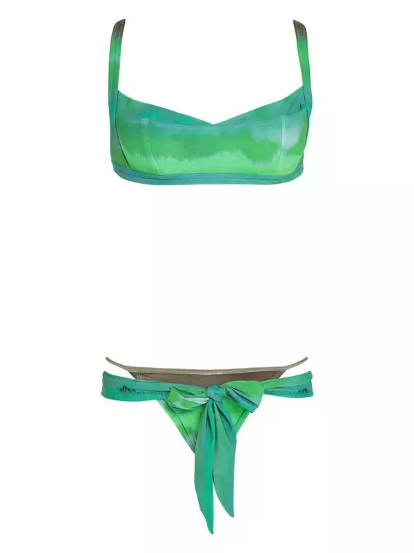 AMIR SLAMA Tie-dye Bikini - Green