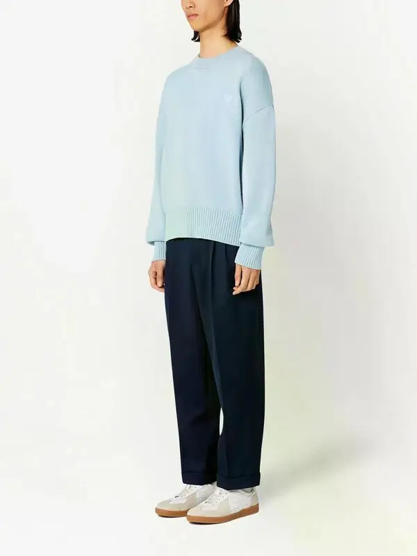 AMI Paris De Coeur Embroidered Sweater