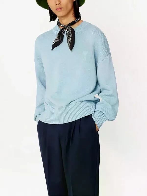 AMI Paris De Coeur Embroidered Sweater