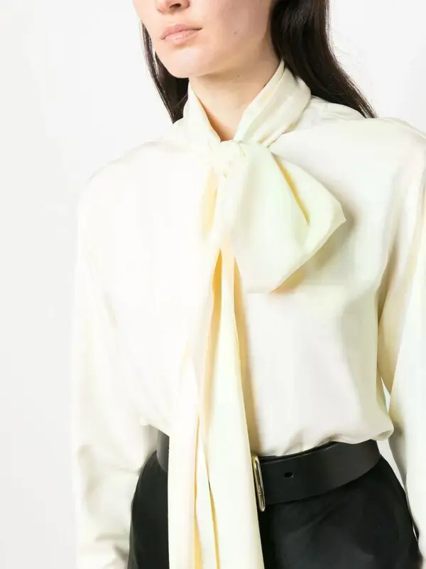 Givenchy Silk Pussy-bow Blouse - Neutrals