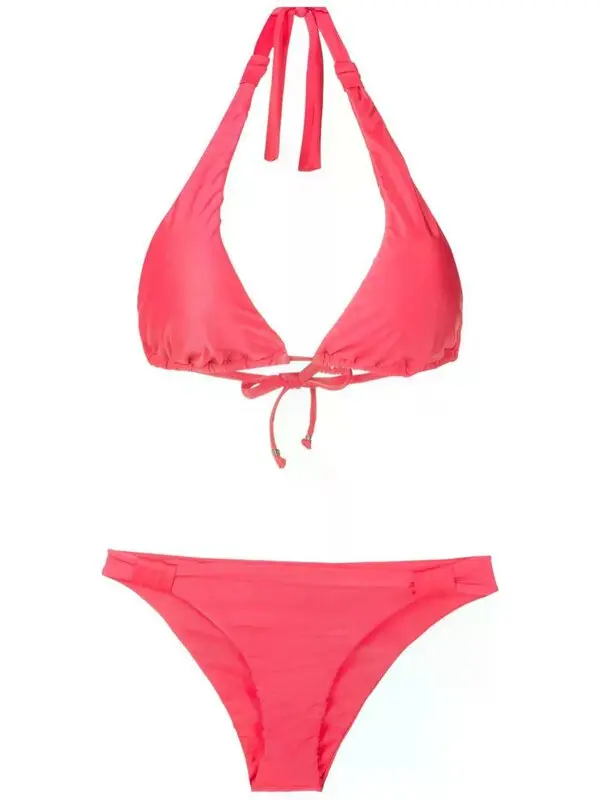 AMIR SLAMA Halterneck Non-wired Bikini Set - Pink