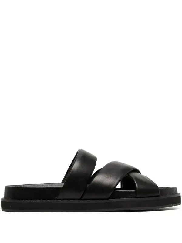 Senso Nico Crossover-strap Leather Sandals - Black