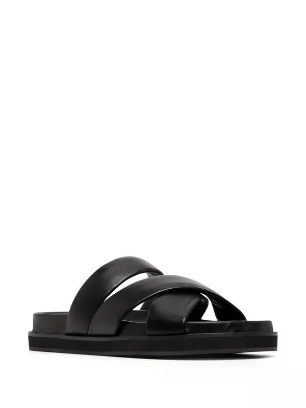 Senso Nico Crossover-strap Leather Sandals - Black