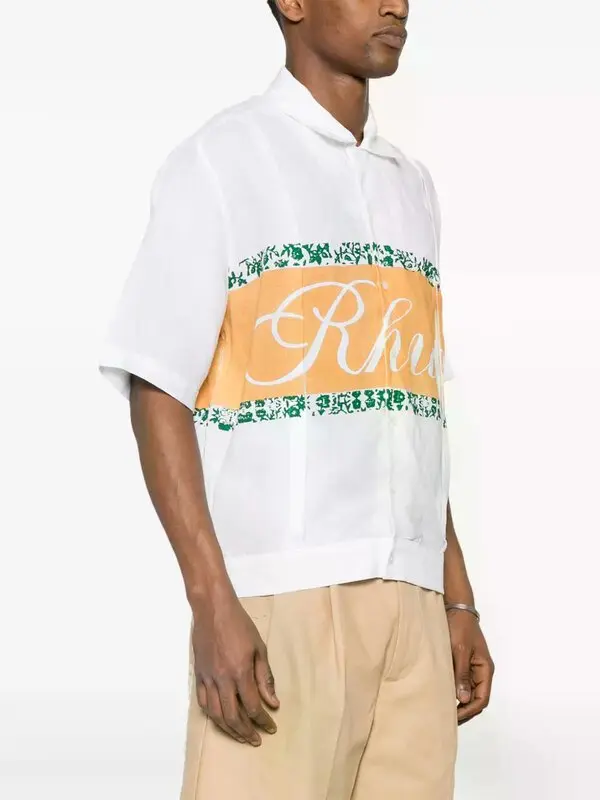 Rhude Logo-print Chambray Shirt