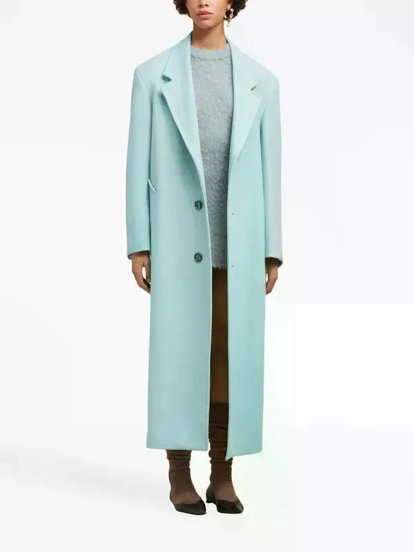AMI Paris Single-breasted Wool-blend Coat