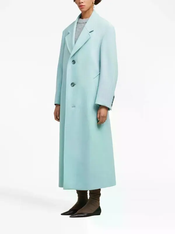 AMI Paris Single-breasted Wool-blend Coat