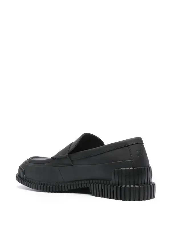 Camper Pix Leather Loafers - Black
