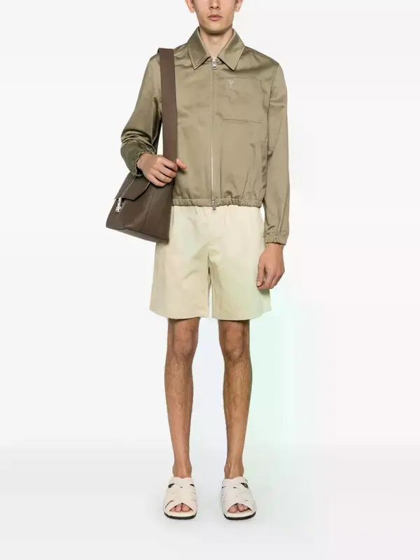AMI Paris Heart-embroidered Shirt Jacket