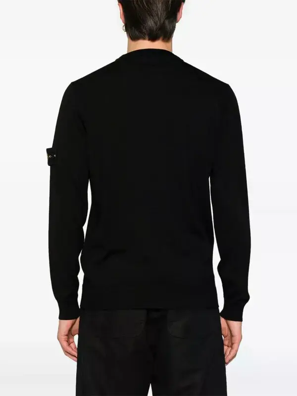 Stone Island Removable Logo-patch Crew-neck Sweatshirt