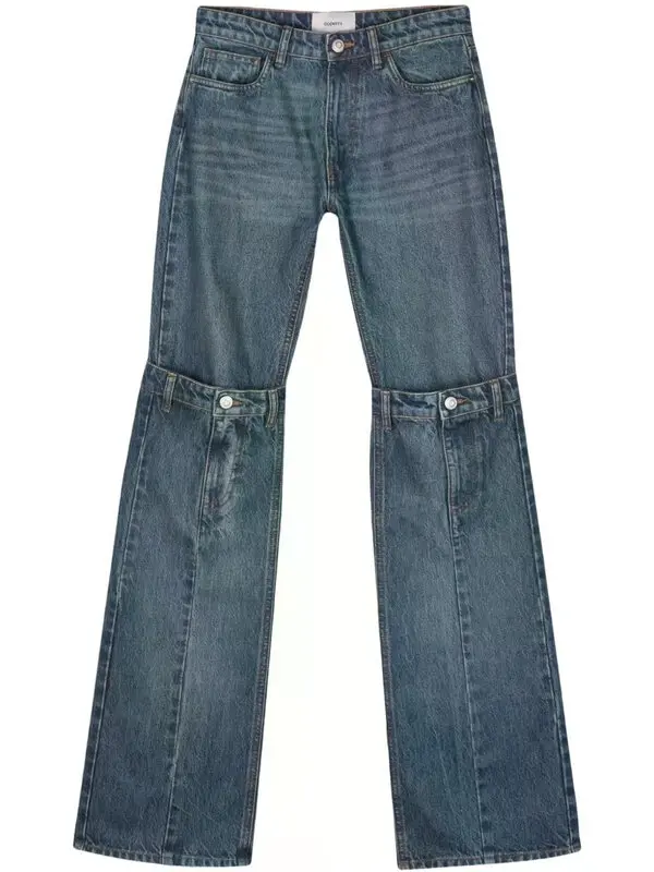 Coperni Layered Design Cotton Jeans