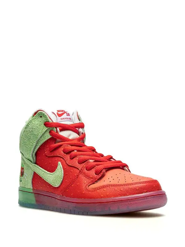 Nike Sb Dunk High Strawberry Cough Sneakers - Red