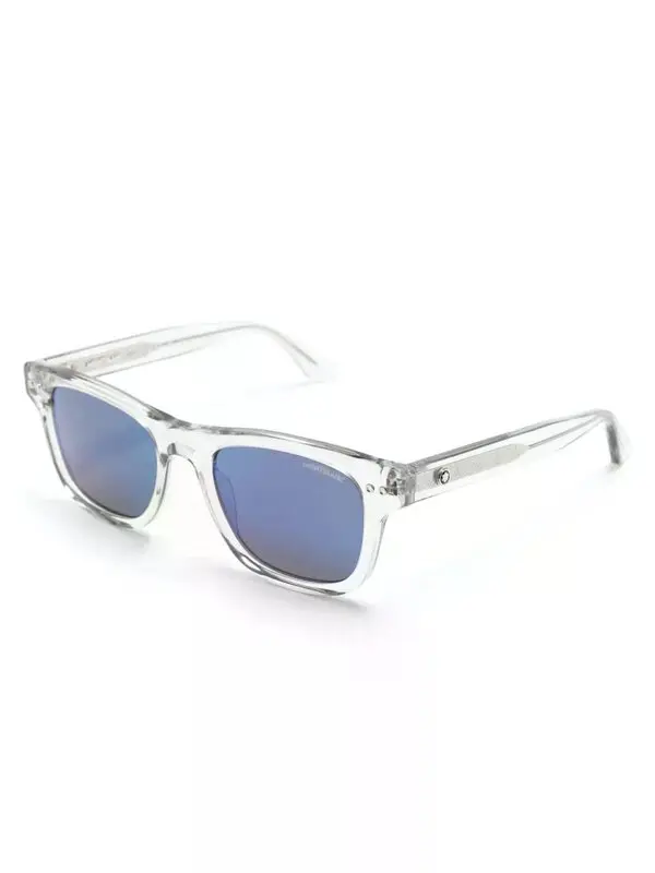 Montblanc Logo-plaque Square-frame Sunglasses