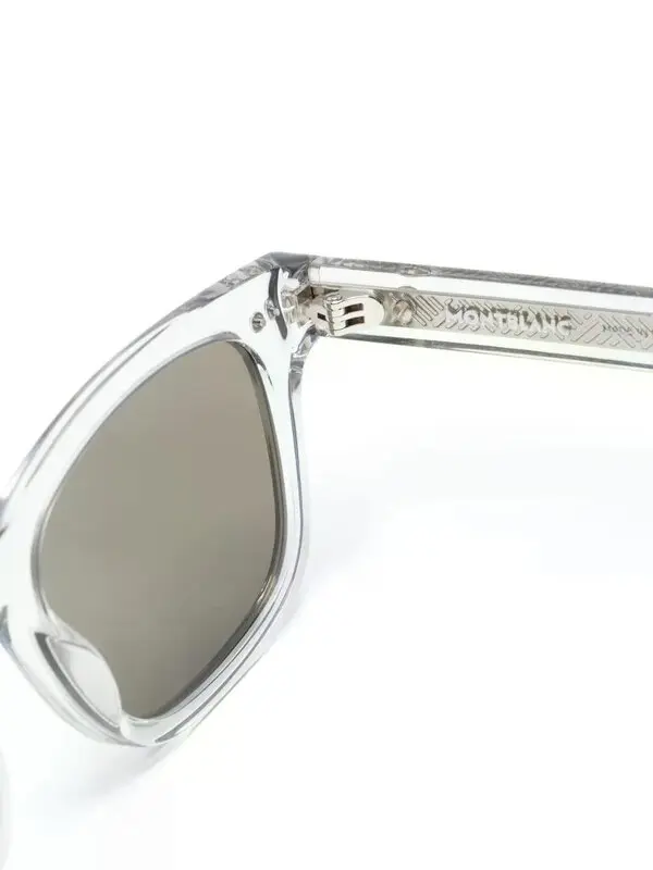 Montblanc Logo-plaque Square-frame Sunglasses