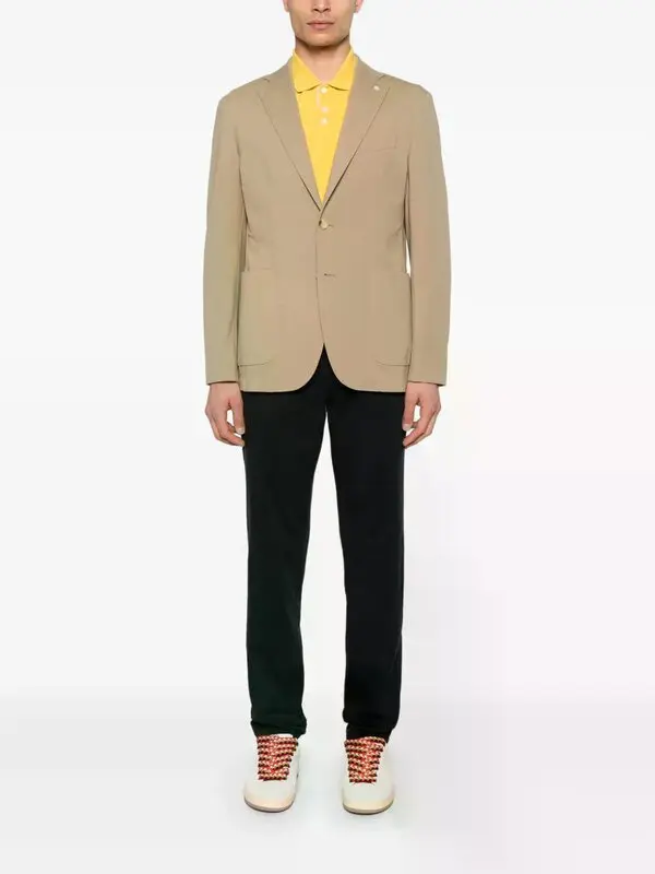 MANUEL RITZ Brooch-detail Blazer - Neutrals