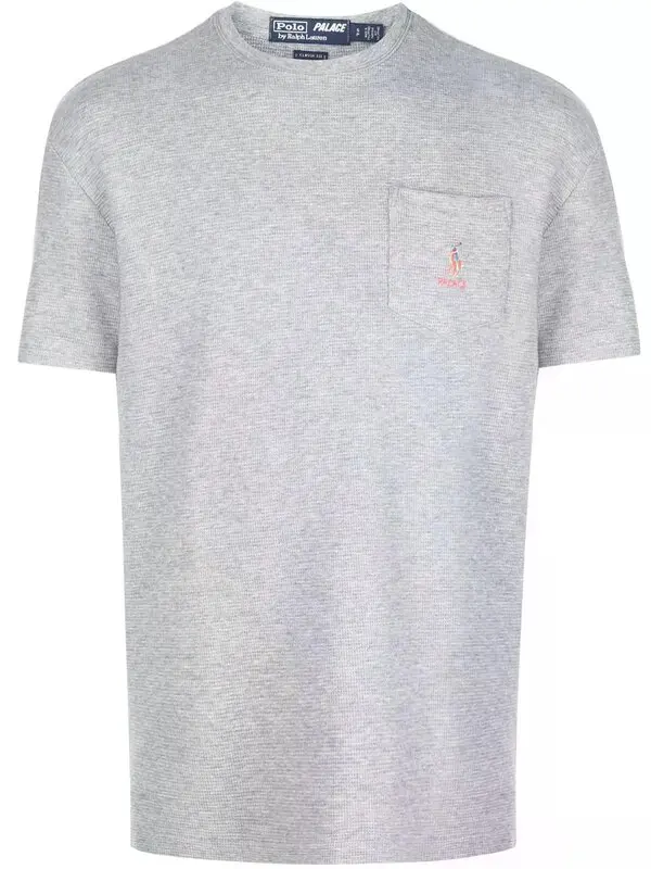 PALACE X Ralph Lauren Waffle Pocket Tee - Grey