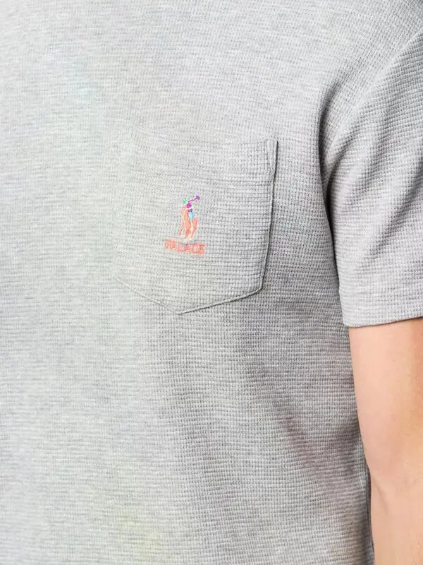 PALACE X Ralph Lauren Waffle Pocket Tee - Grey