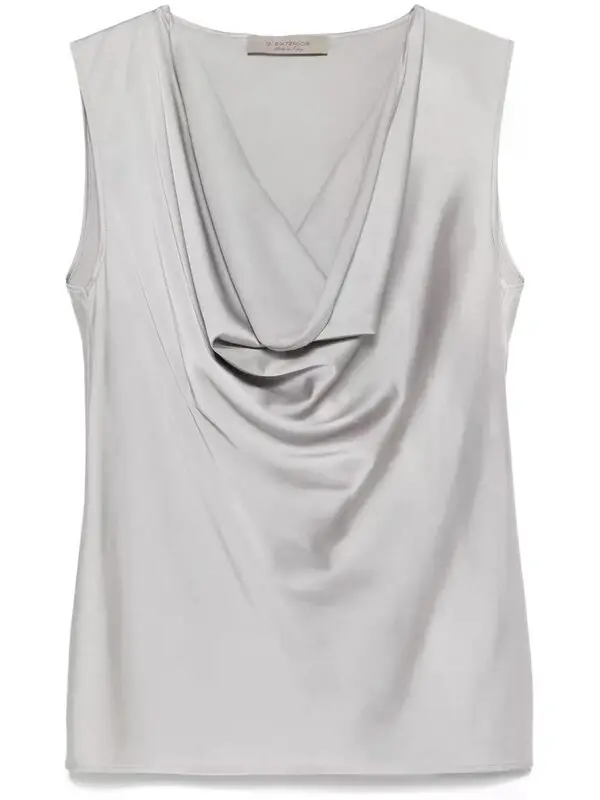 D.exterior Satin Sleeveless Top
