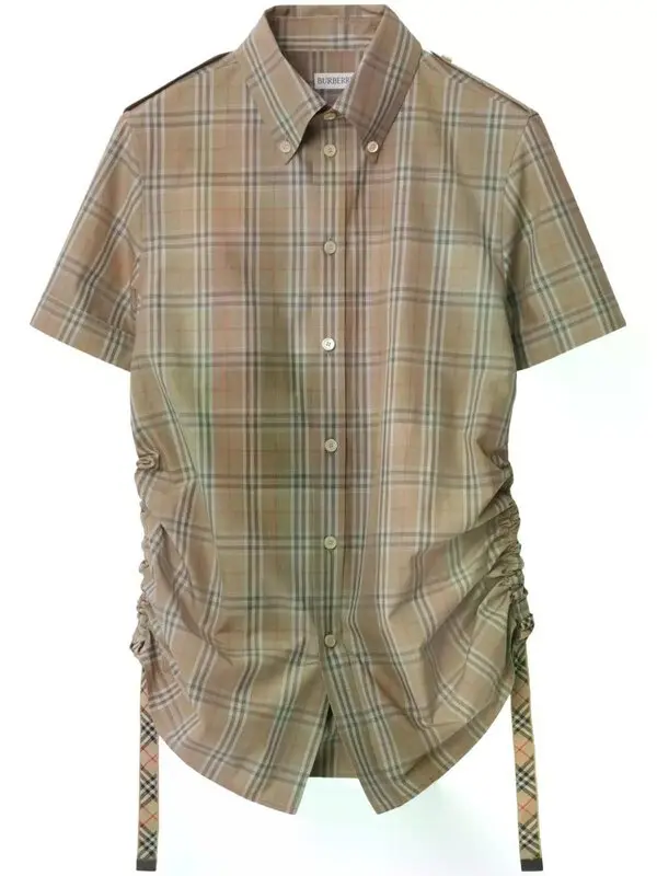 Burberry Checkered Cotton Shirt
