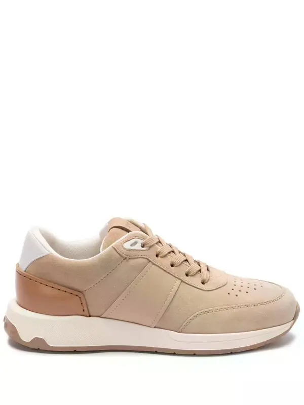 TOD'S Leather-trim Suede Sneakers - Neutrals