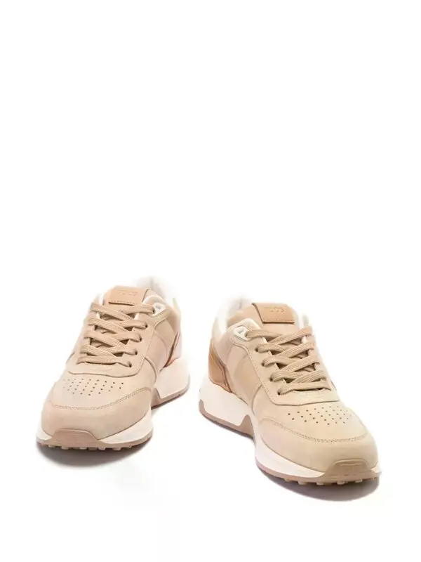 TOD'S Leather-trim Suede Sneakers - Neutrals