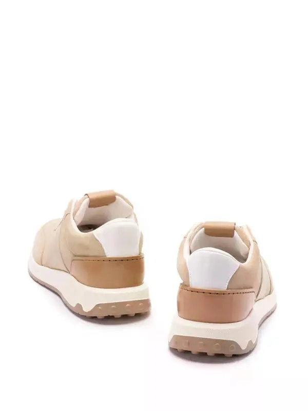 TOD'S Leather-trim Suede Sneakers - Neutrals