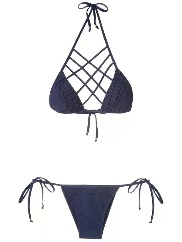 AMIR SLAMA Strappy Bikini Set - Blue