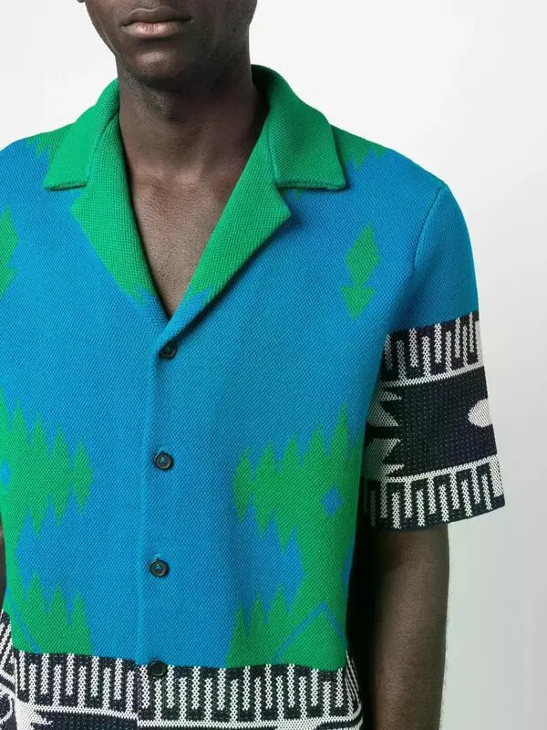 Alanui Patterned Intarsia-knit Shirt