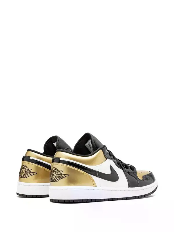 JORDAN Air 1 Low Gold Toe Sneakers - Black