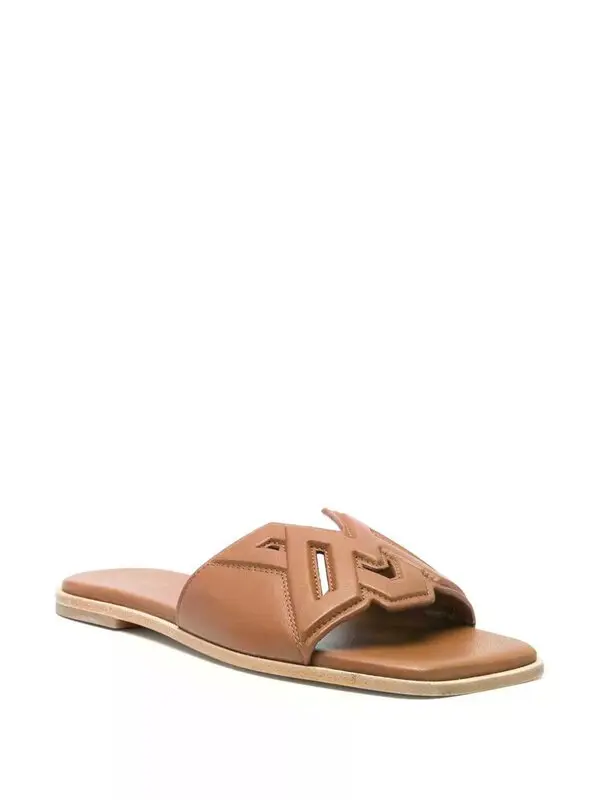 VIC MATIE Leather Sandals With Debossed Logo