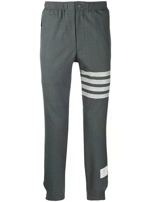Thom Browne Plain Weave Suiting Track Pants - Grey