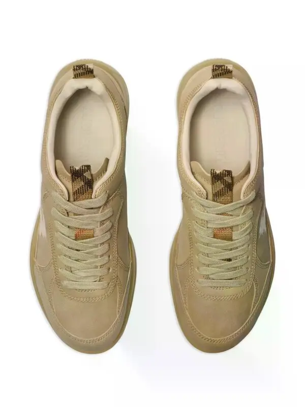Burberry Leather Matrix Sneakers - Neutrals