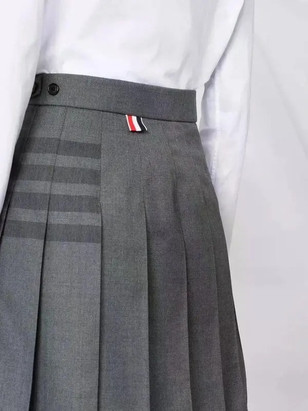 Thom Browne 4-bar Pleated Mini Skirt