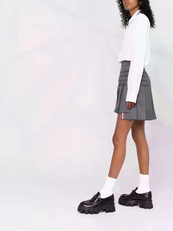 Thom Browne 4-bar Pleated Mini Skirt