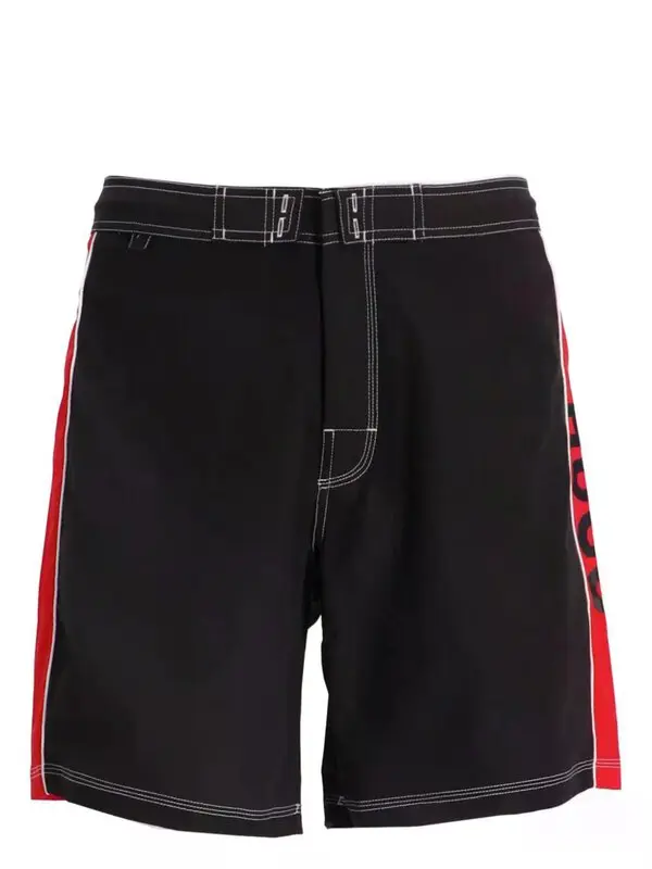Hugo Logo-tape Swim Shorts - Black