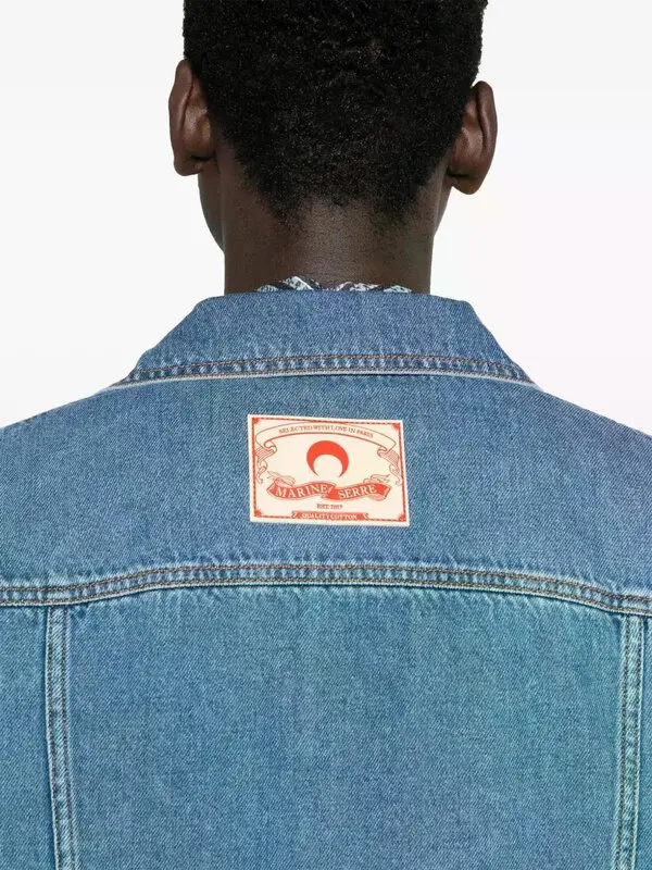 MARINE SERRE Crescent Moon Print Denim Jacket