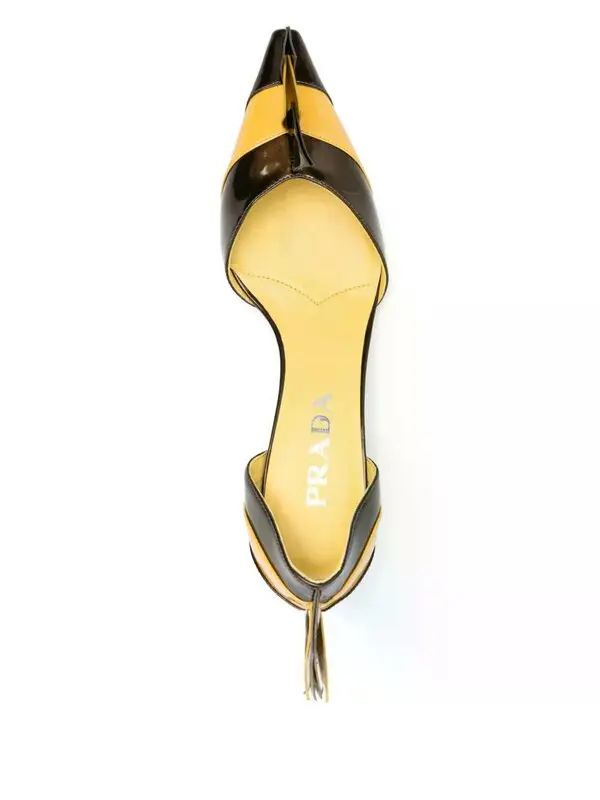 Prada 55mm Leather Pumps - Brown