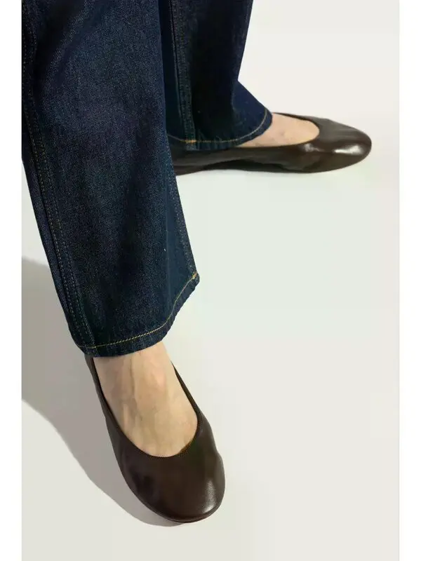 LANVIN Leather Ballerina Shoes - Brown