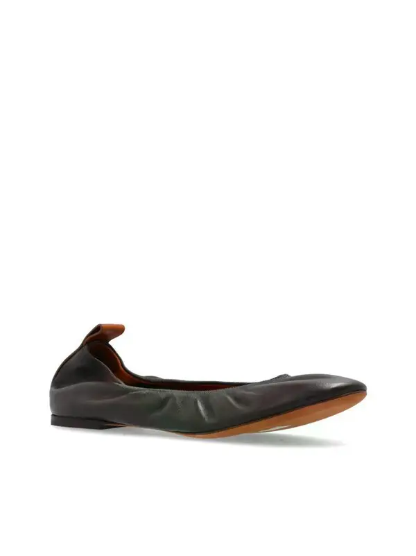 LANVIN Leather Ballerina Shoes - Brown