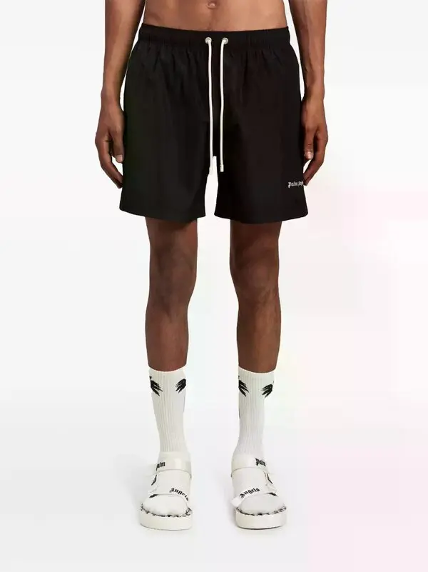 Palm Angels Logo-embroidered Swim Shorts