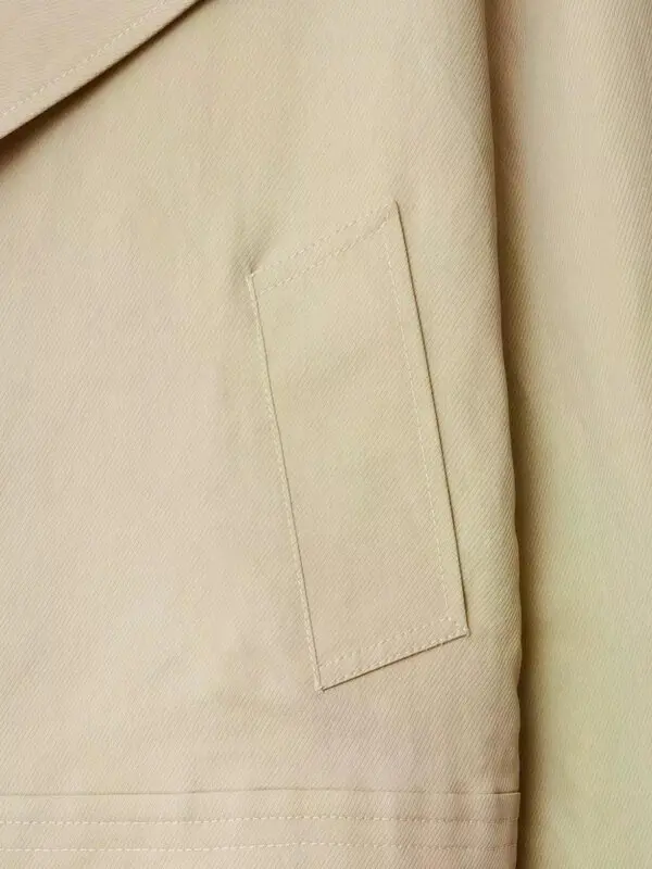 Burberry Off-centre Canvas Trench Jacket