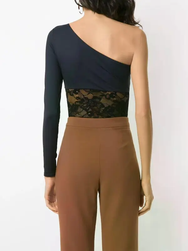 AMIR SLAMA Lace Insert Body Top